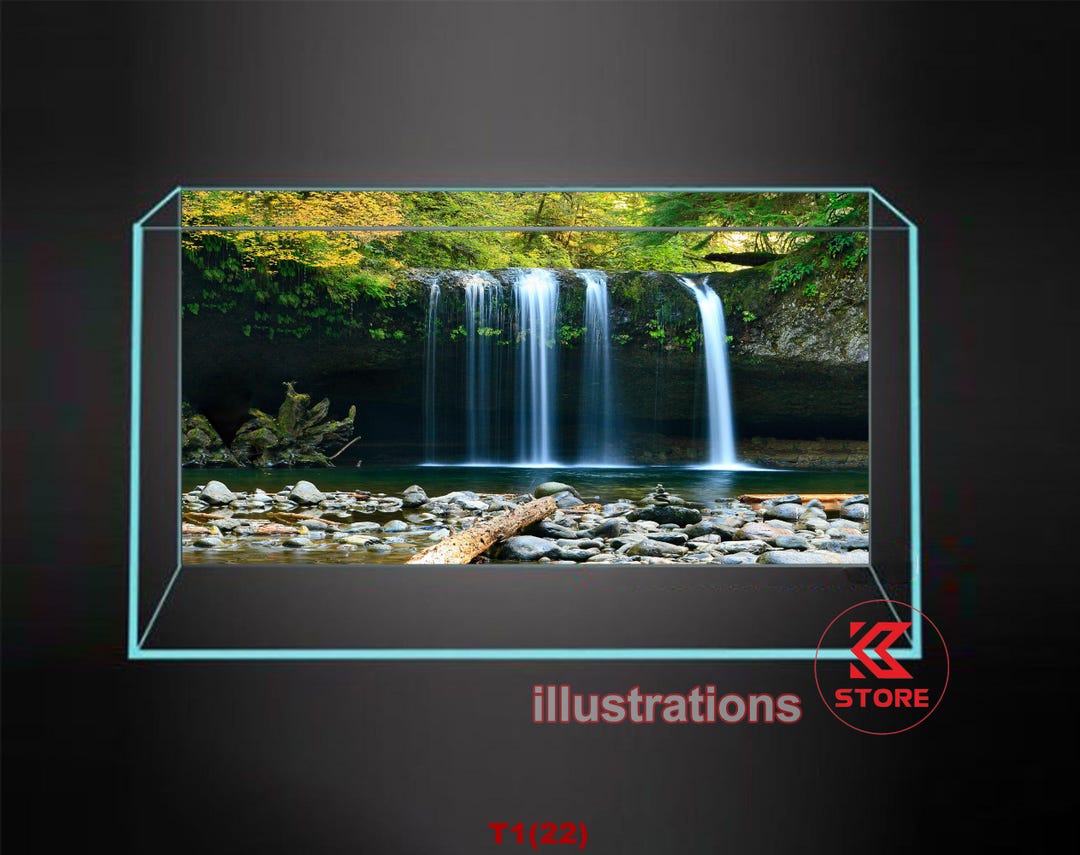 3D Aquarium Vinyl Wrap – Easy Peel & Stick Fish Tank Poster - Etsy