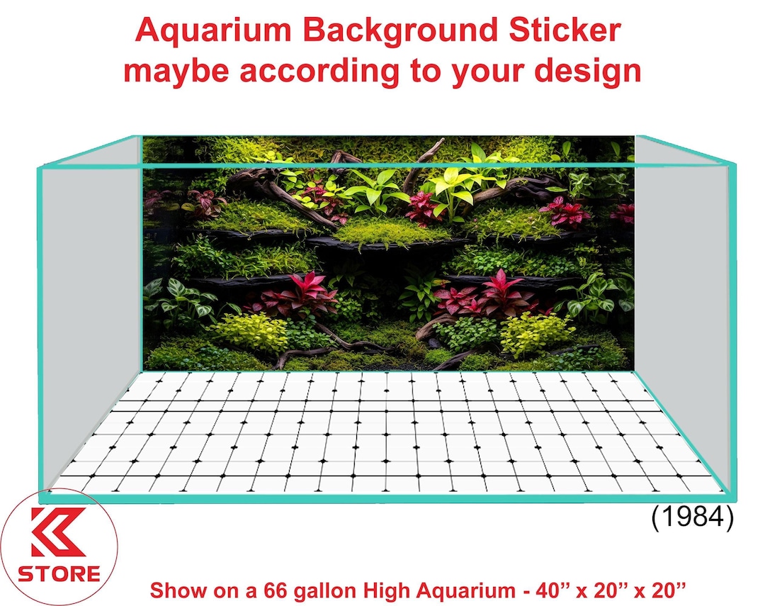 Custom Aquarium Background Sticker: Waterproof Fish Tank Decor - Etsy