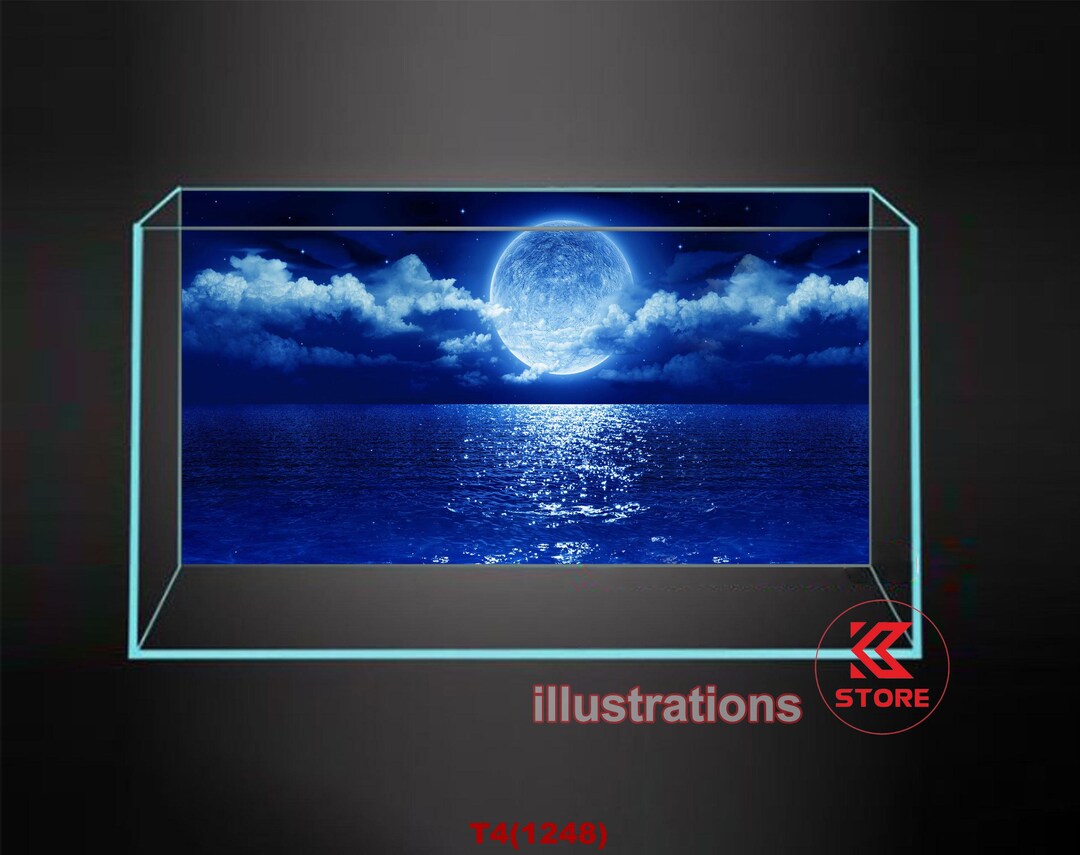 Polyester Fish Tank Glass Backdrop, Fish Tank Background, Fish Tank ...