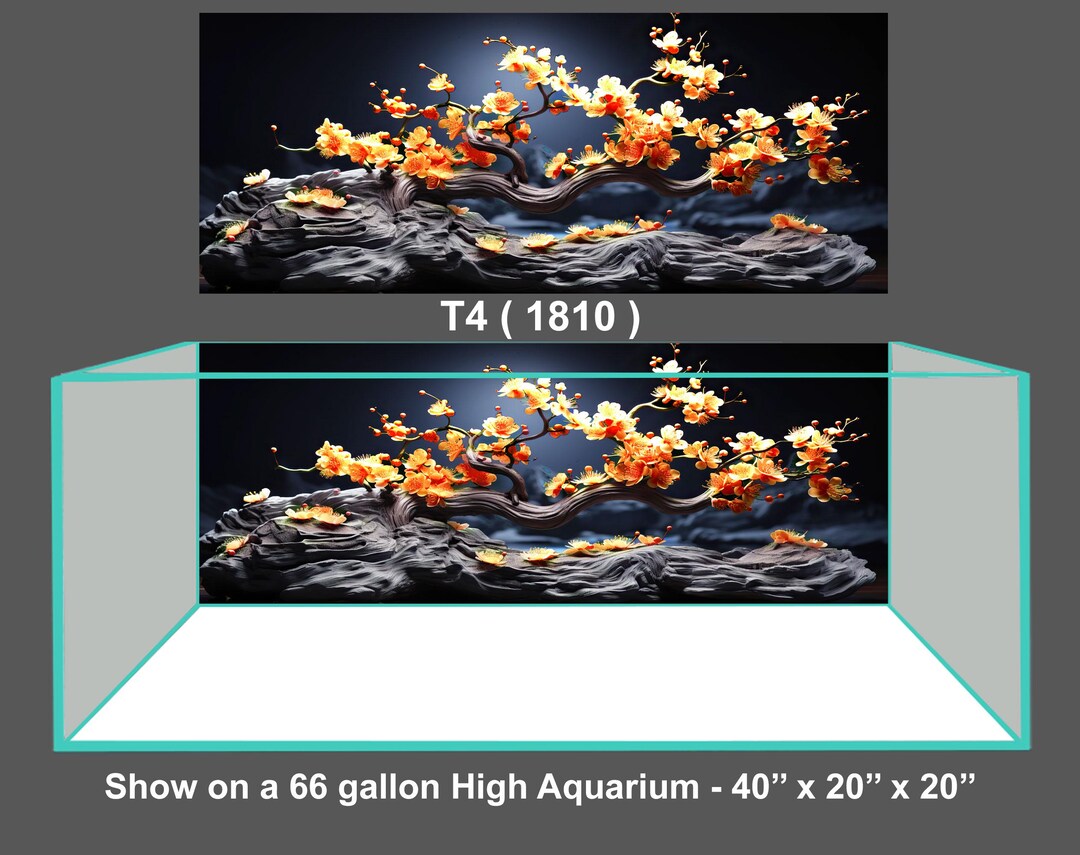 Floral Aquarium Backdrop, Polyester Fish Tank Wallpaper - Etsy