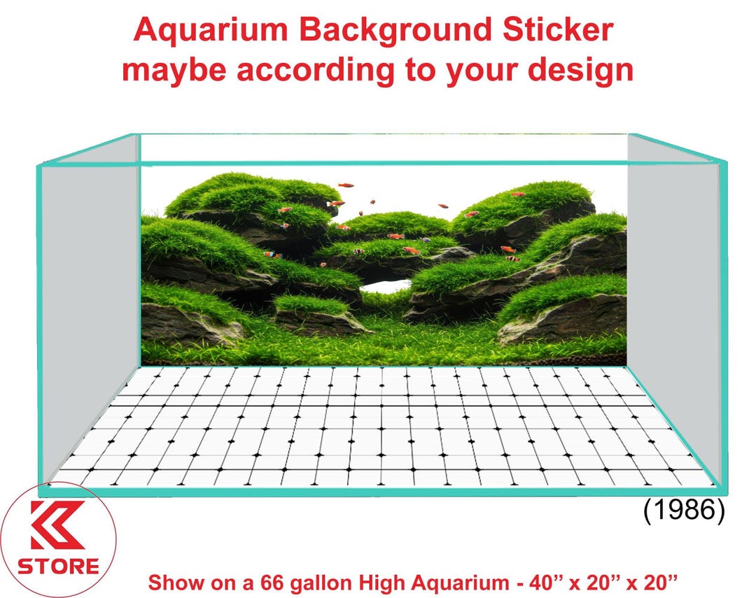 Custom Aquarium Background Sticker: Waterproof Fish Tank Decor - Etsy