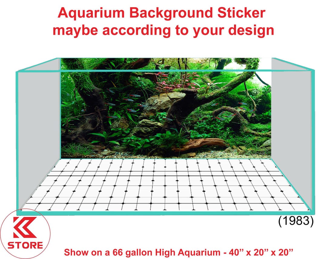 Custom Aquarium Background Sticker: Waterproof Fish Tank Wallpaper - Etsy