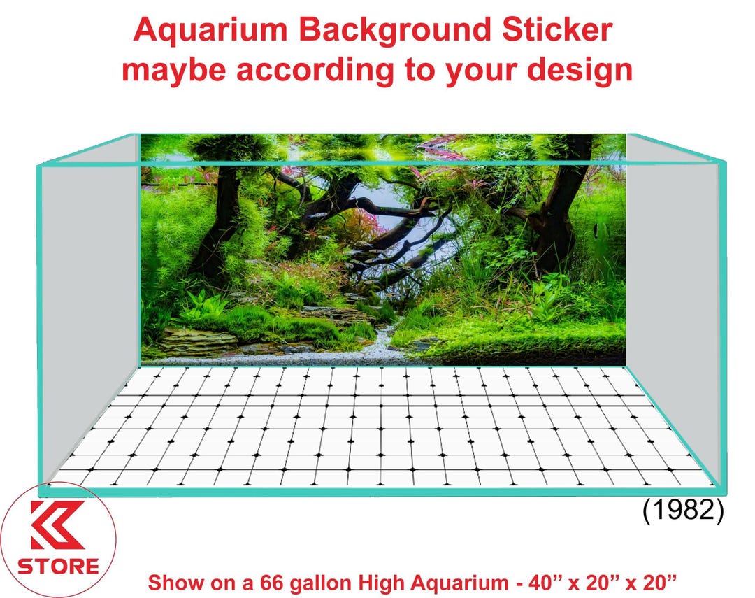 Custom Aquarium Background Sticker: Waterproof Fish Tank Decor - Etsy