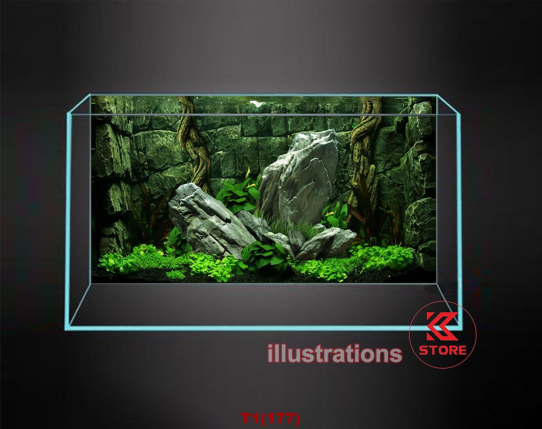 3D Aquarium Background Sticker Waterproof Fish Tank Vinyl Decal - Etsy