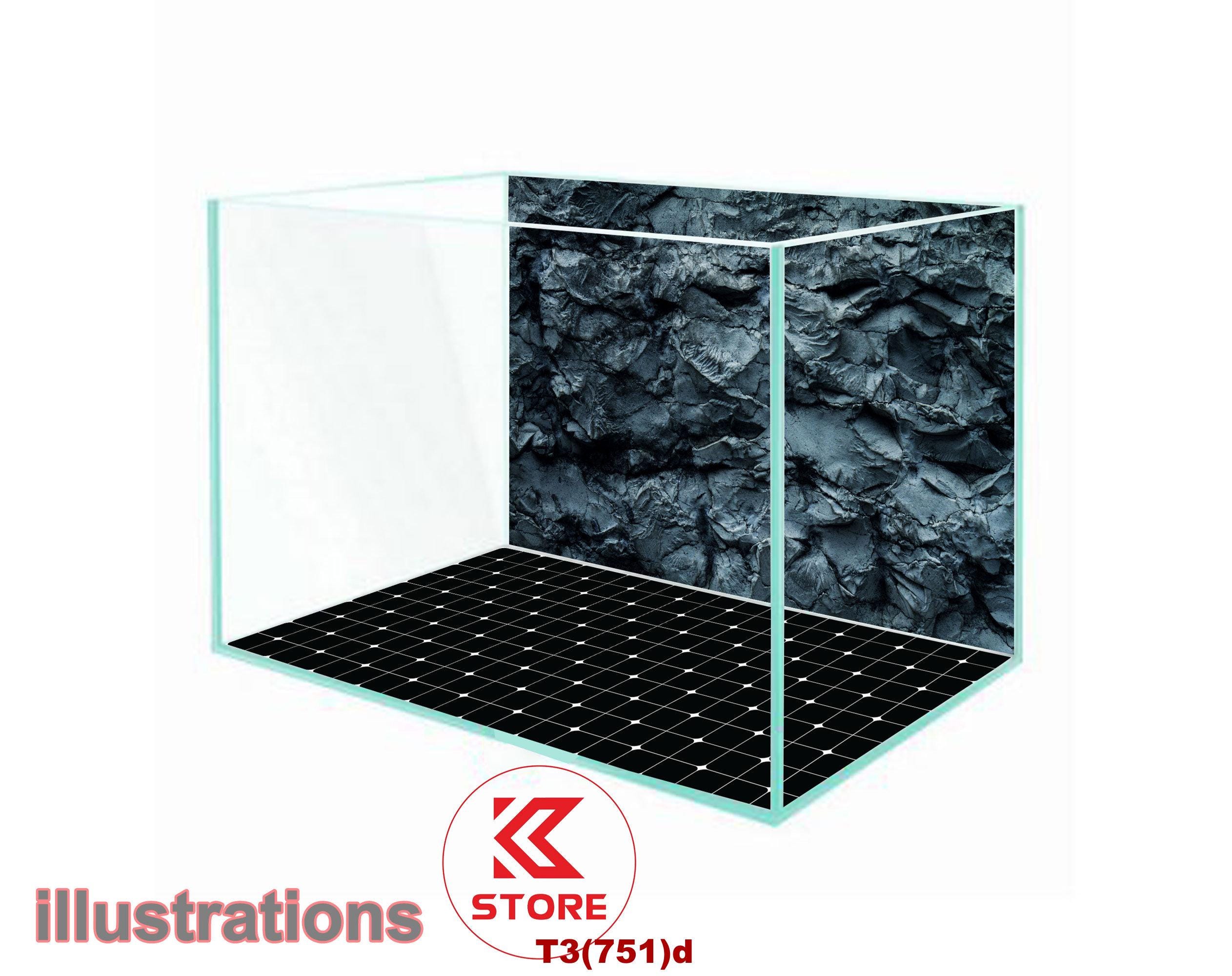 Polyester Fish Tank Glass Backdrop, Fish Tank Background, Fish Tank ...