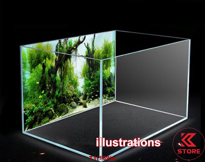 Aquatic Rock Style Fish Tank Background, Polyester Wallpaper - Etsy