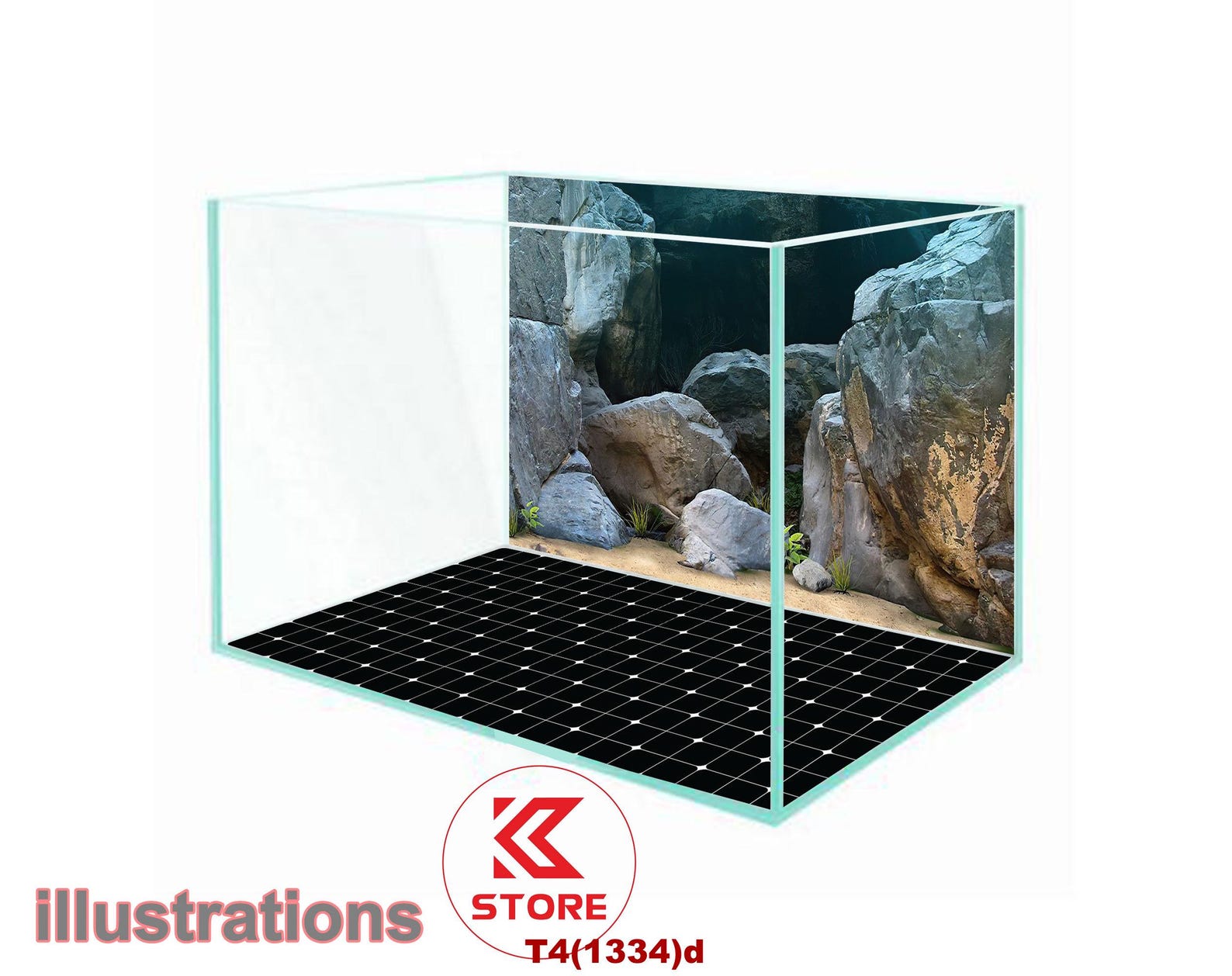 3D Aquarium Background Sticker Waterproof Fish Tank Vinyl Decal - Etsy