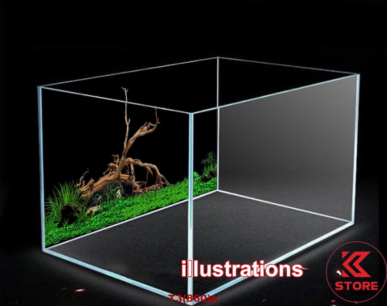 Aquatic Rock Style Fish Tank Background, Polyester Wallpaper - Etsy