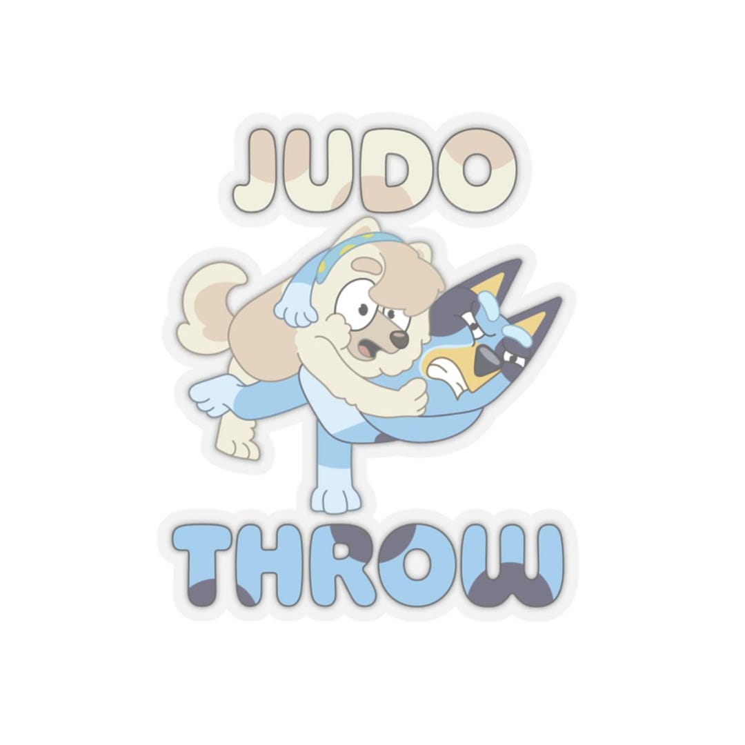 Bluey Judo Throw Kiss-cut Stickers, Character Sticker, Laptop Decal ...