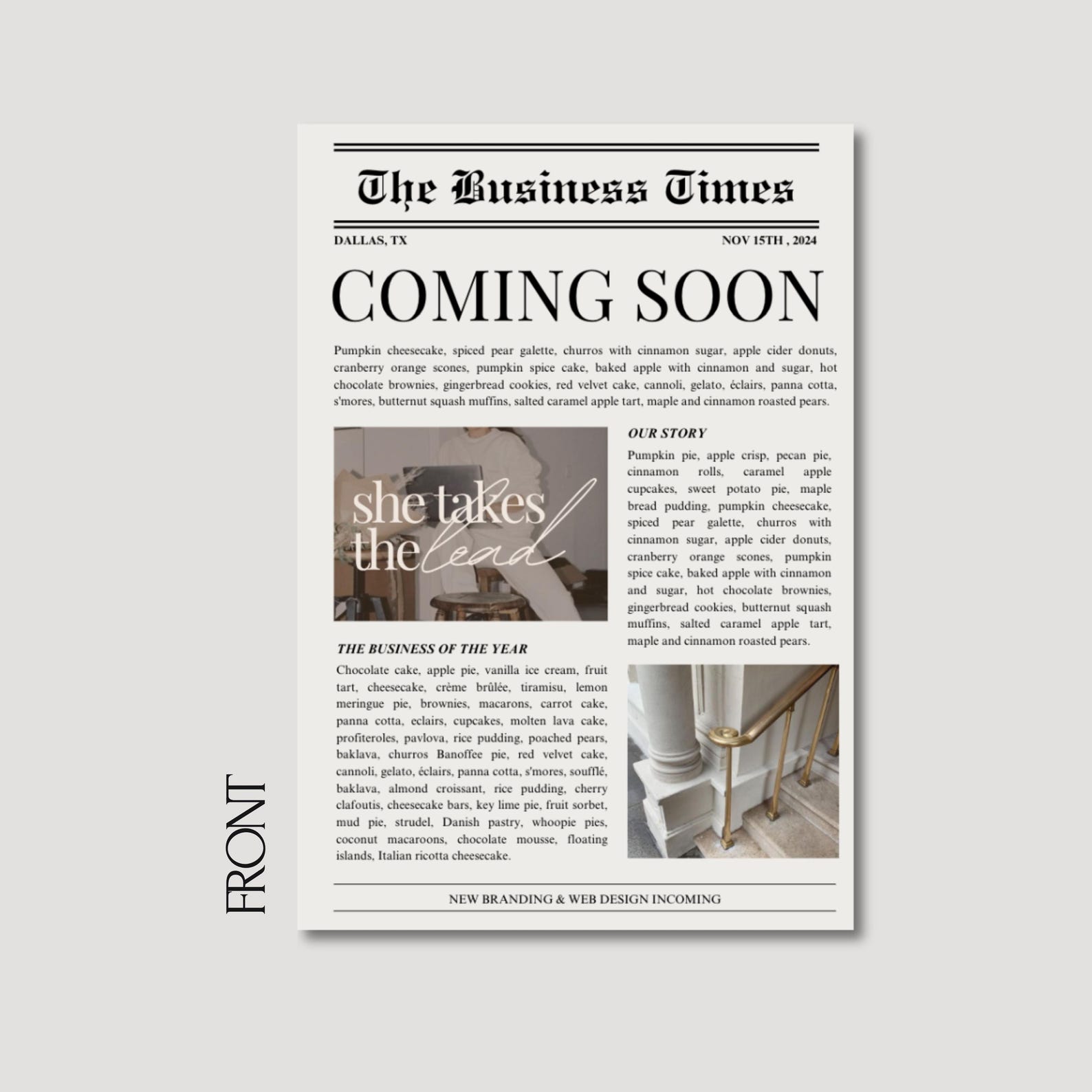 Business Newspaper Template, Business Announcement Newspaper for ...