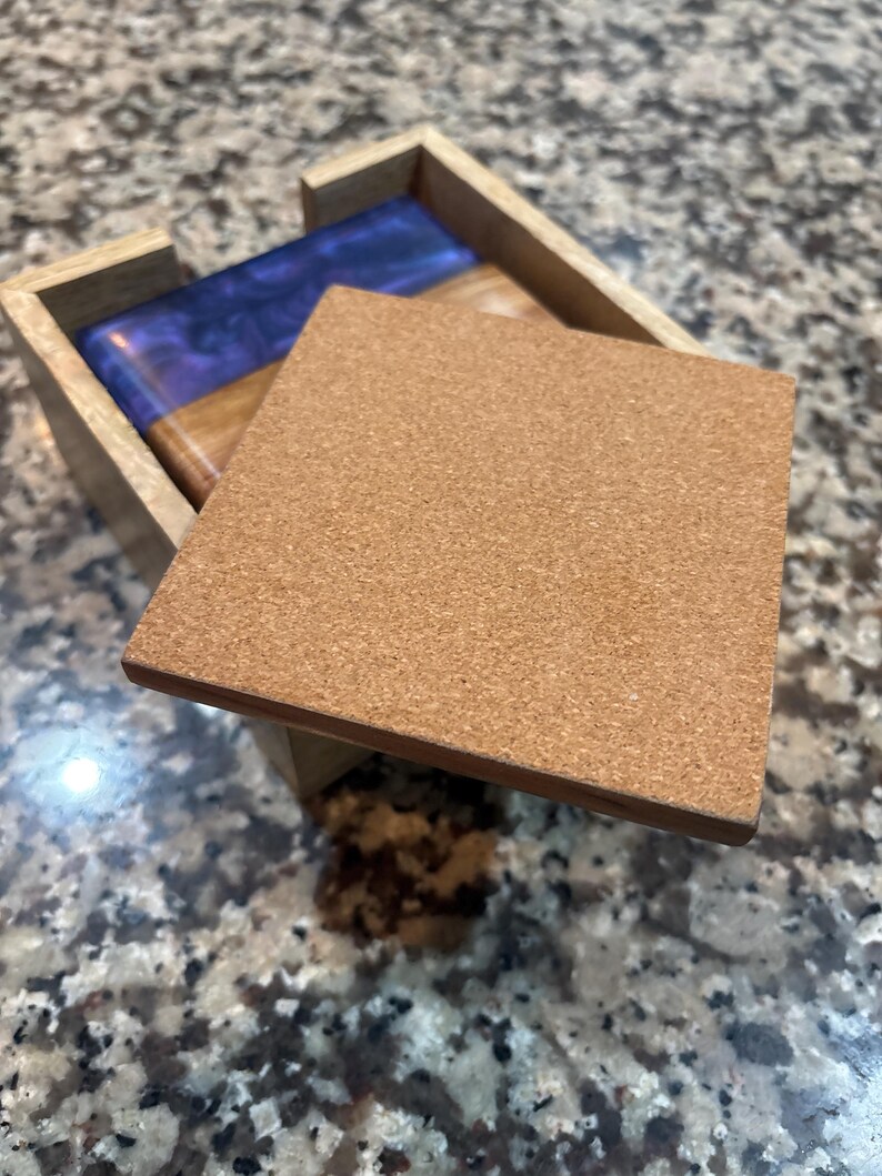 Wood and Epoxy Coasters - Etsy