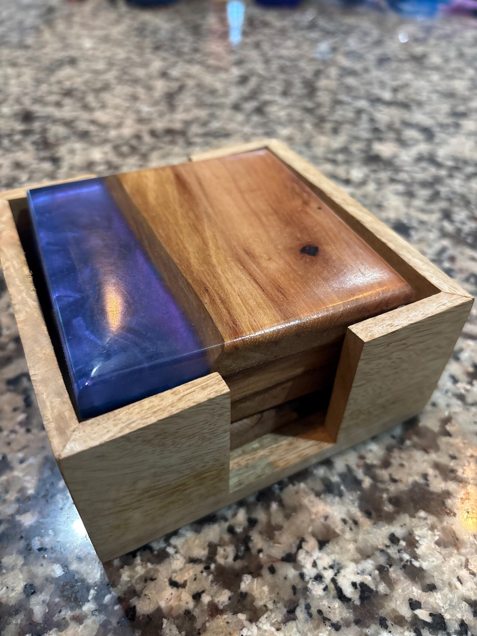 Wood and Epoxy Coasters - Etsy