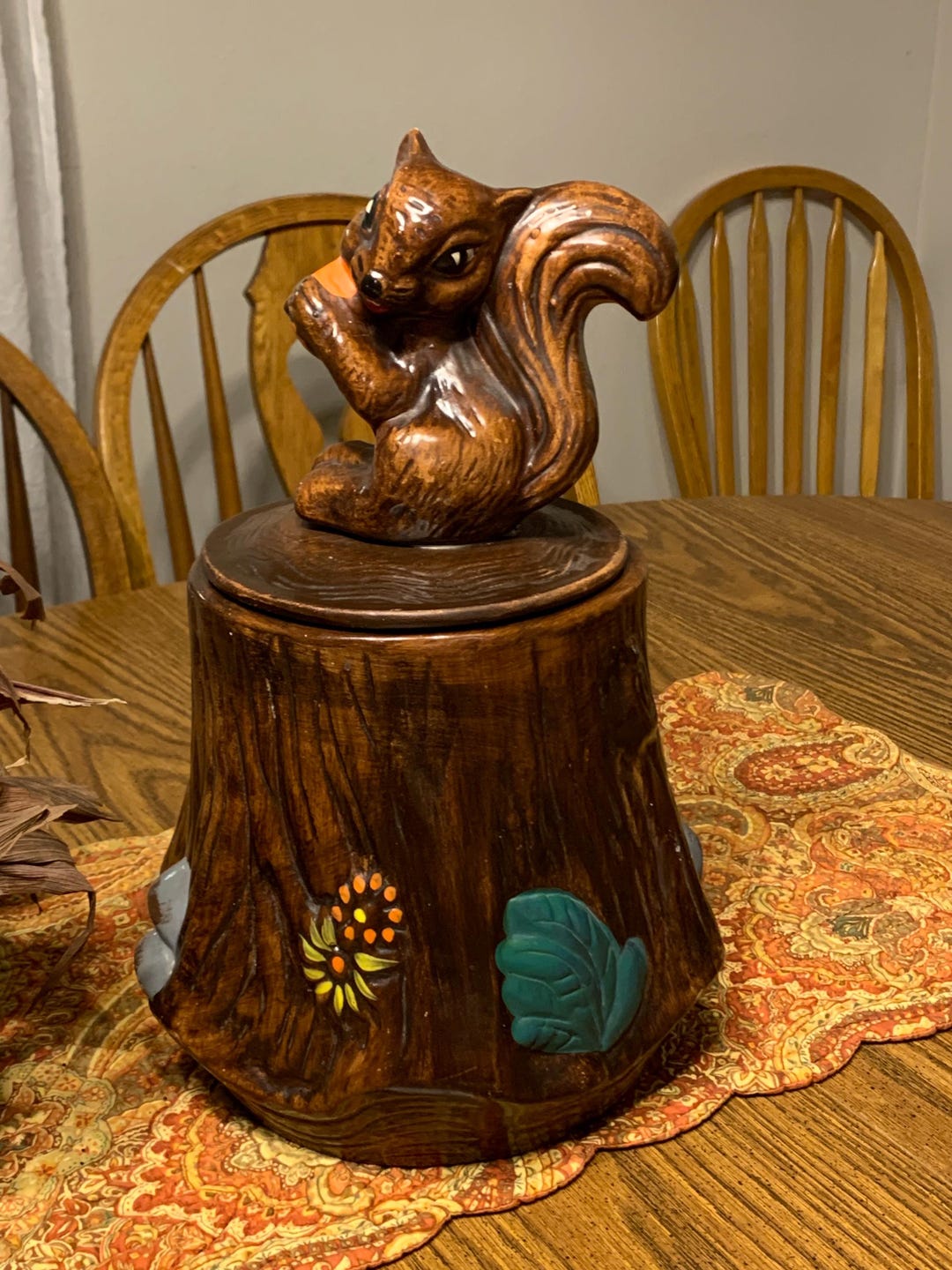 1960s or 1970s VINTAGE SQUIRREL on STUMP Cookie Jar Large Size - Etsy