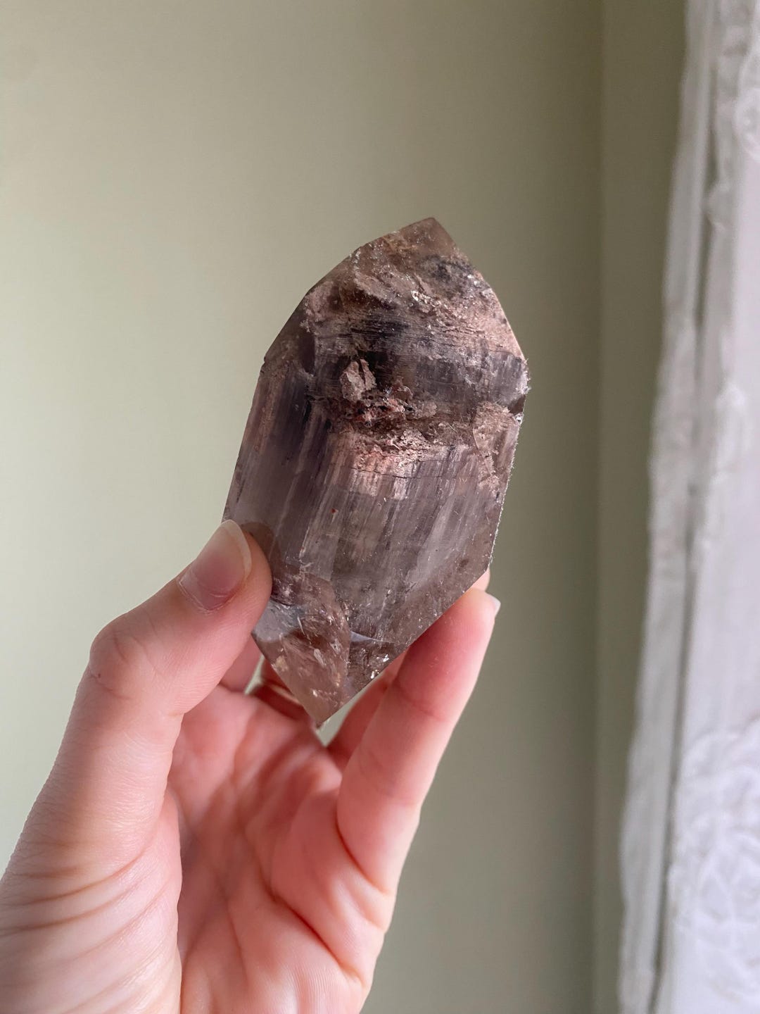 Rare Pink Lithium/amphibole/gold Rutile Quartz DT - Etsy