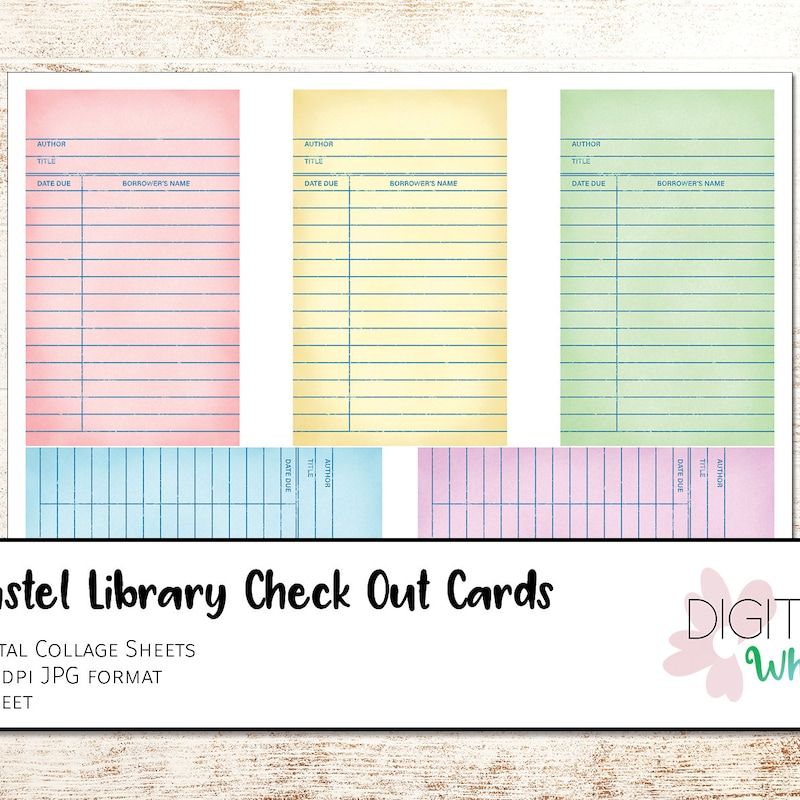Library Cards - Etsy