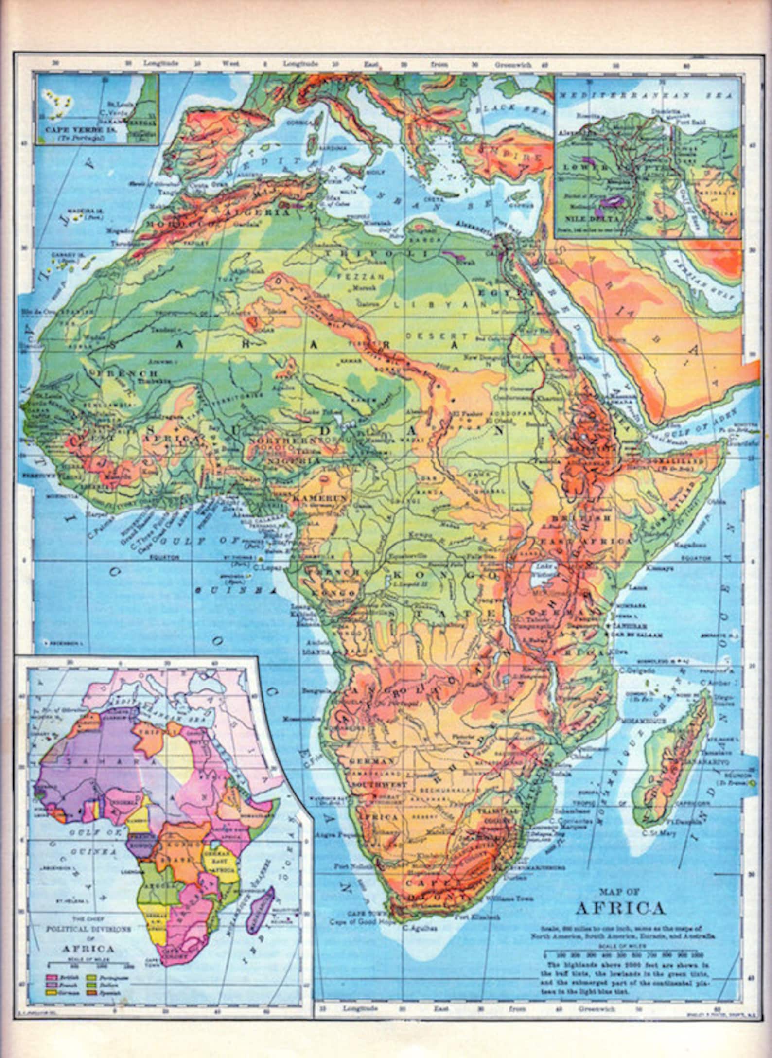 Antique Maps Digital Collage Sheets - Africa - 3 Copyright-free Maps ...