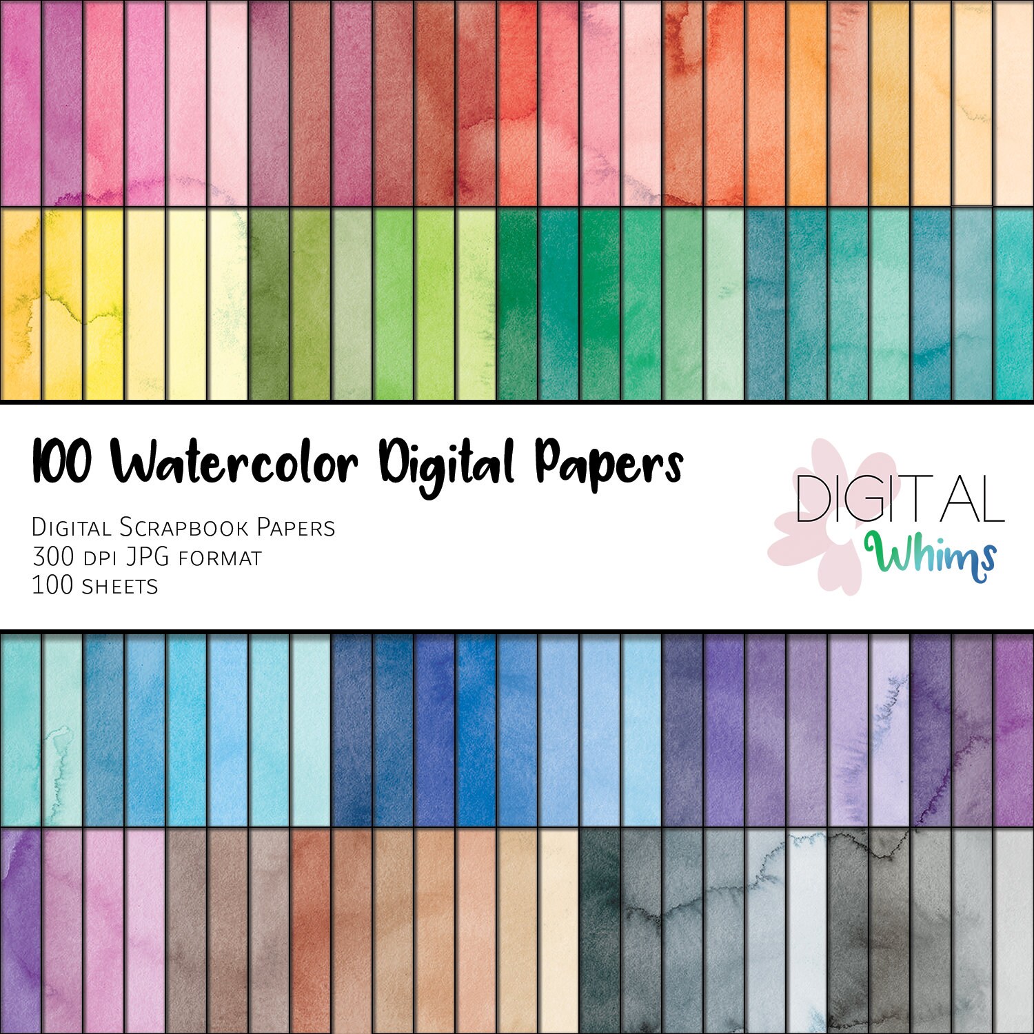 Paper, Party & Kids Papercraft 100 printable digital scrapbook papers ...