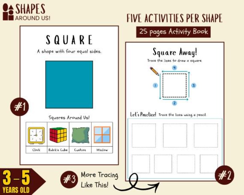 Basic Shapes Learning Material | Preschool Activity Book, Sheets ...