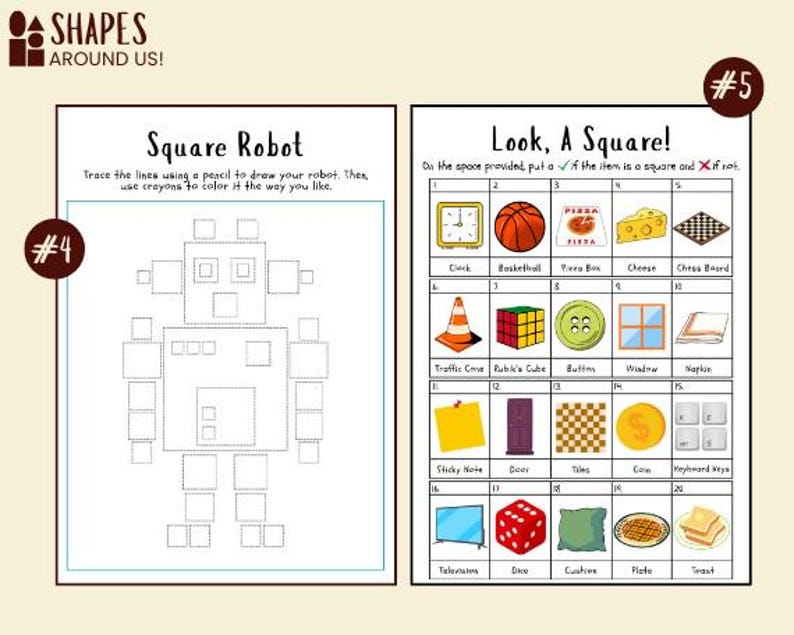 Basic Shapes Learning Material | Preschool Activity Book, Sheets ...