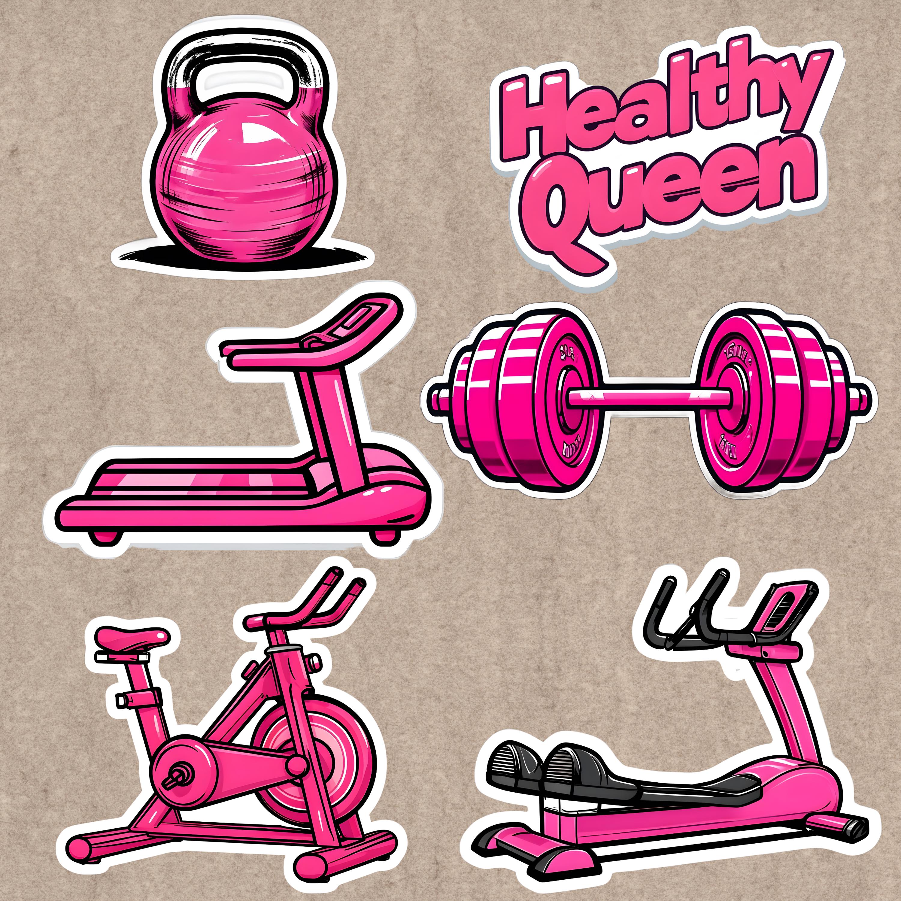 Feminine Pink Gym Sticker Set for Women - Workout Planner Stickers - Etsy