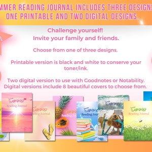 Summer Reading Journal Digital Reading Planner Reading Goodnotes ...