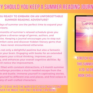 Summer Reading Journal Digital Reading Planner Reading Goodnotes ...