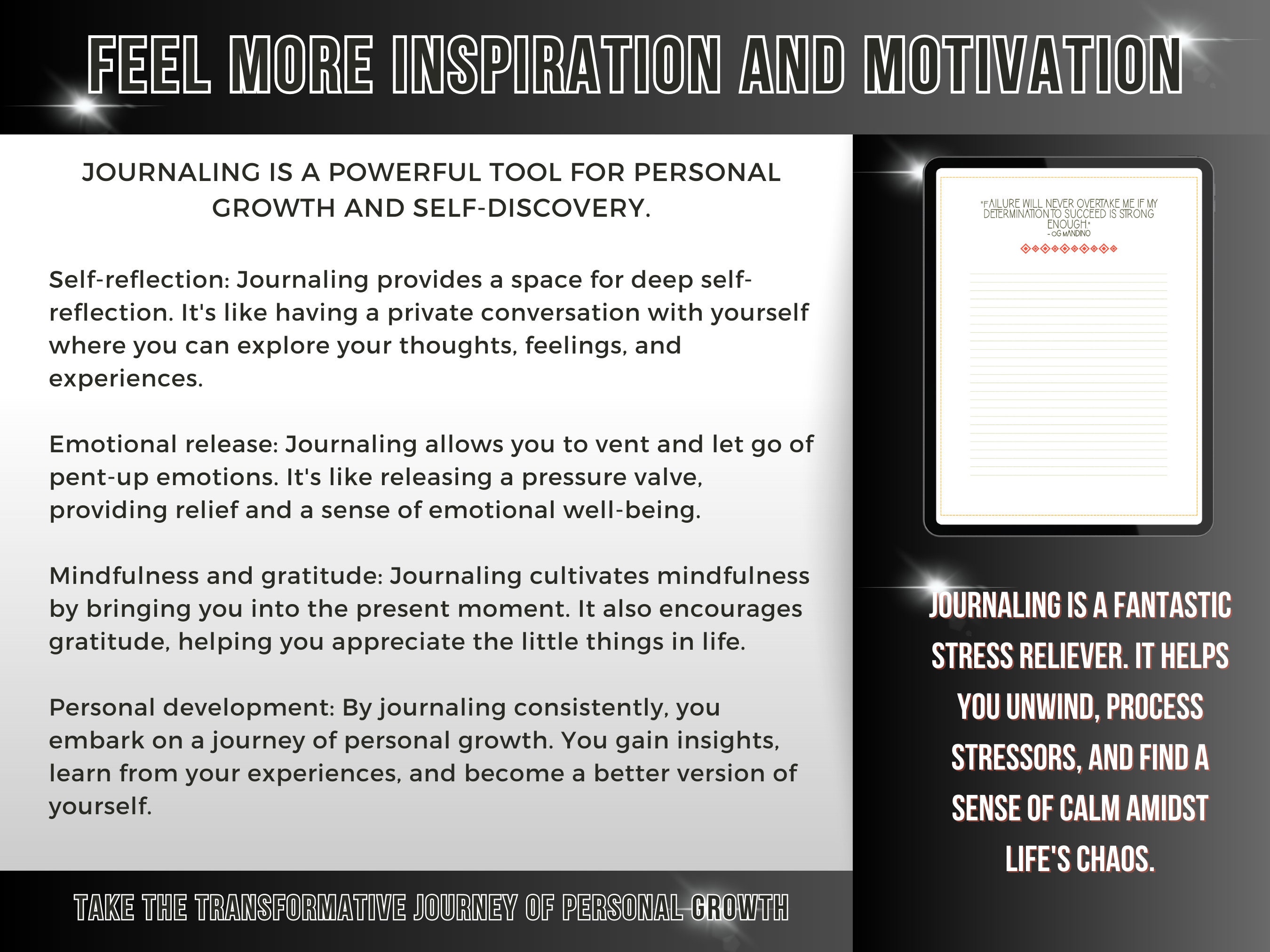 Journal Prompts for Motivation and Confidence, Digital Journal for ...