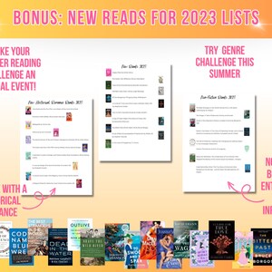 Summer Reading Journal Digital Reading Planner Reading - Etsy