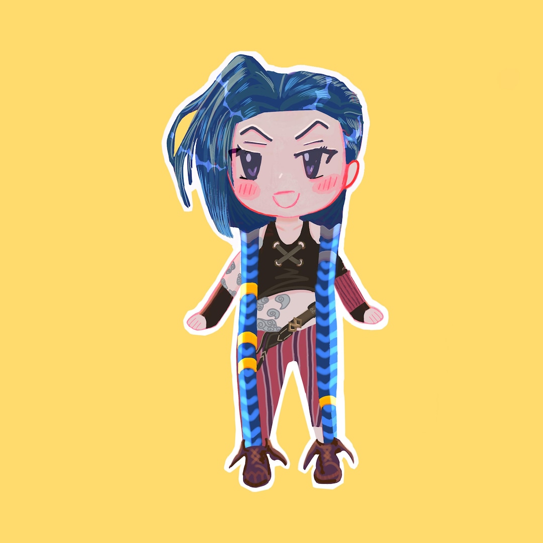 Arcane Jinx Sticker, Chibi Jinx Sticker, League of Lengends, Fanart - Etsy