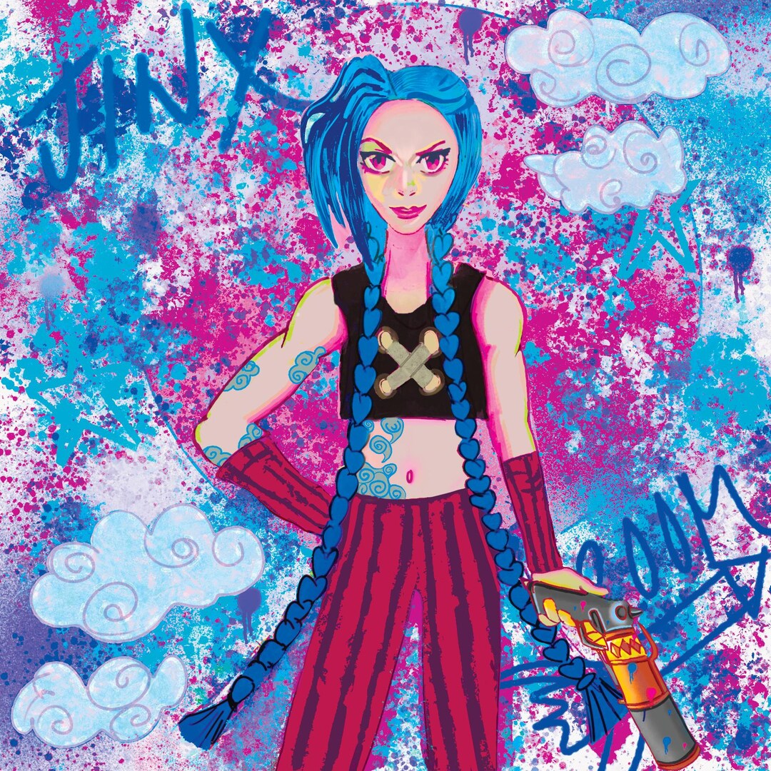 Arcane Jinx Vinyl Sticker,graffiti,fanart, - Etsy