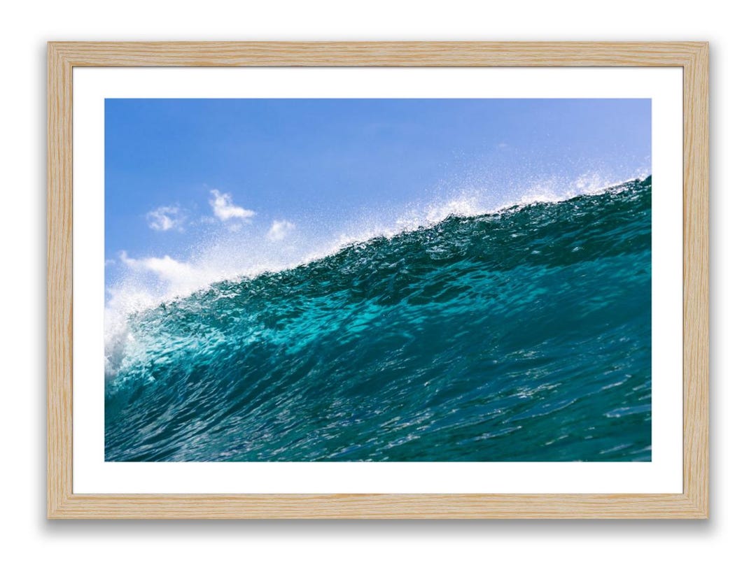 Crystal Blue Wave Wall Art - Ocean Photography Print, Canvas, or Metal ...