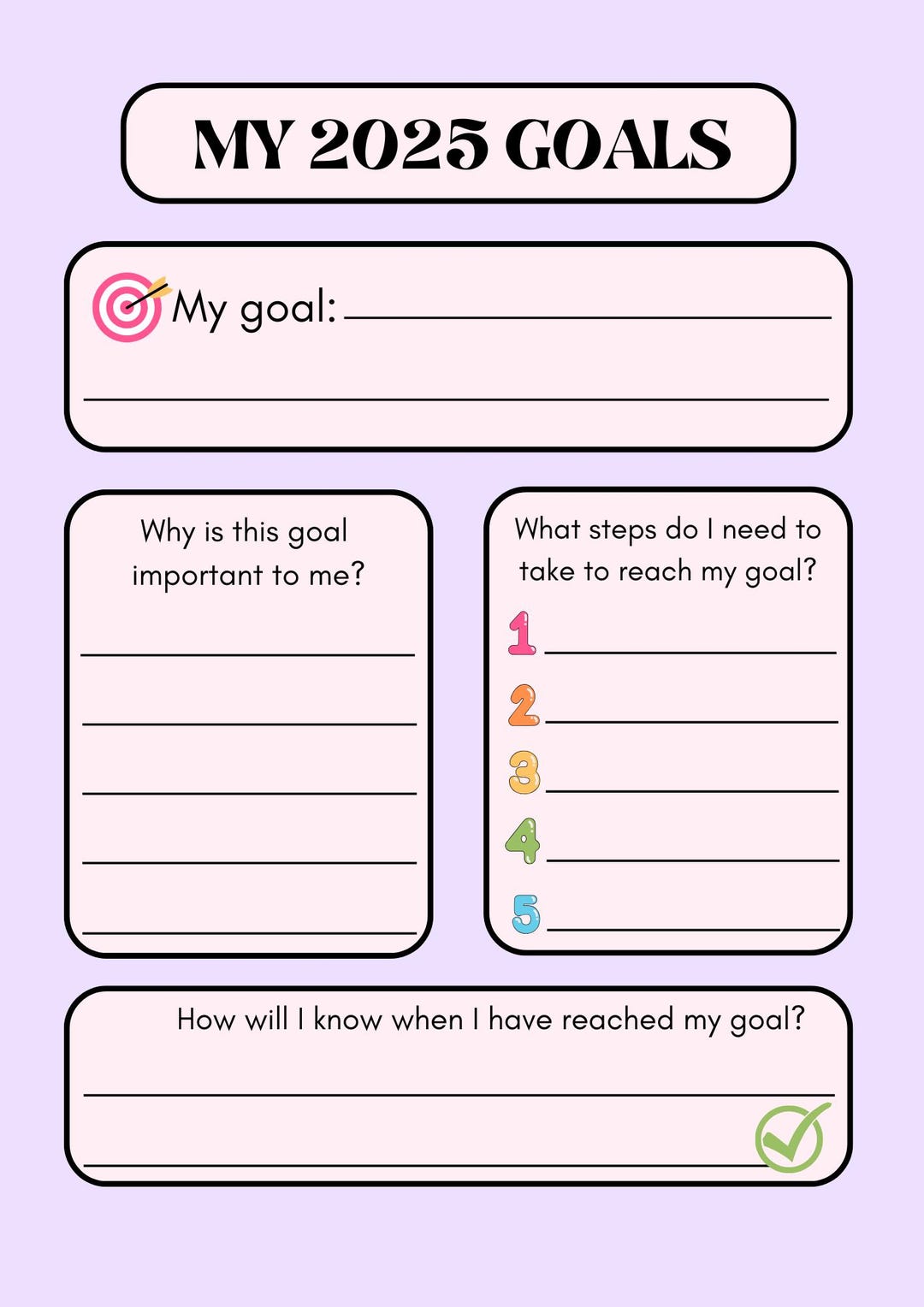 2025 GOAL SETTING - Etsy