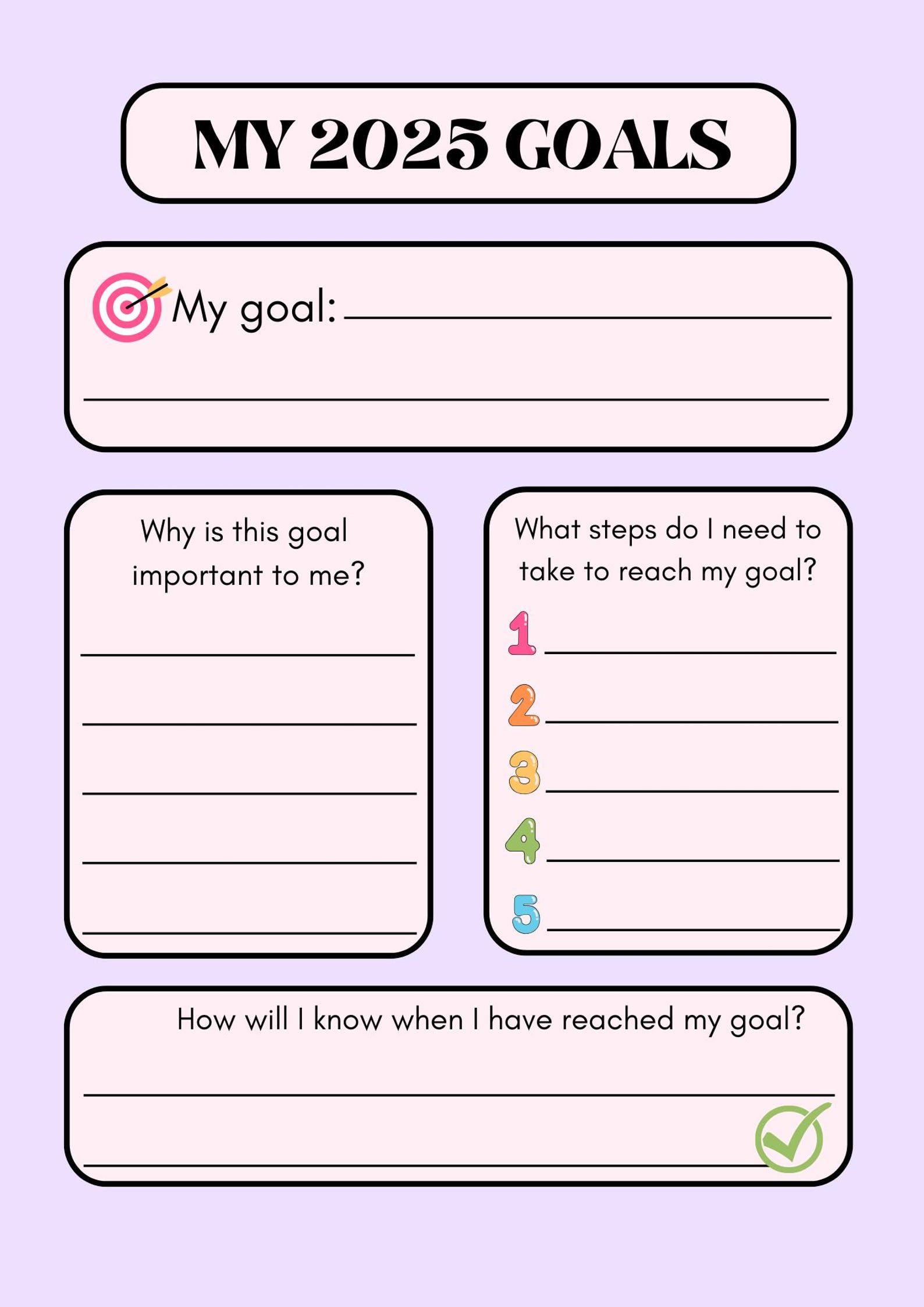 2025 GOAL SETTING - Etsy