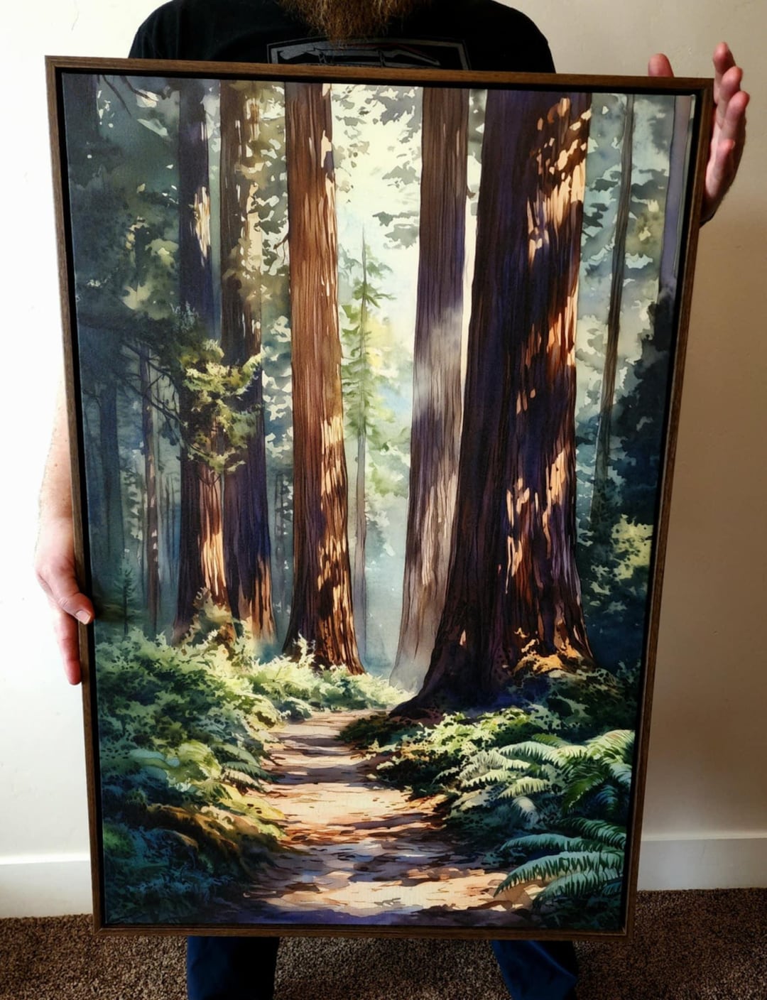 Enchanted Redwood Forest Peaceful Framed Art Print - Botanical Wall Art ...