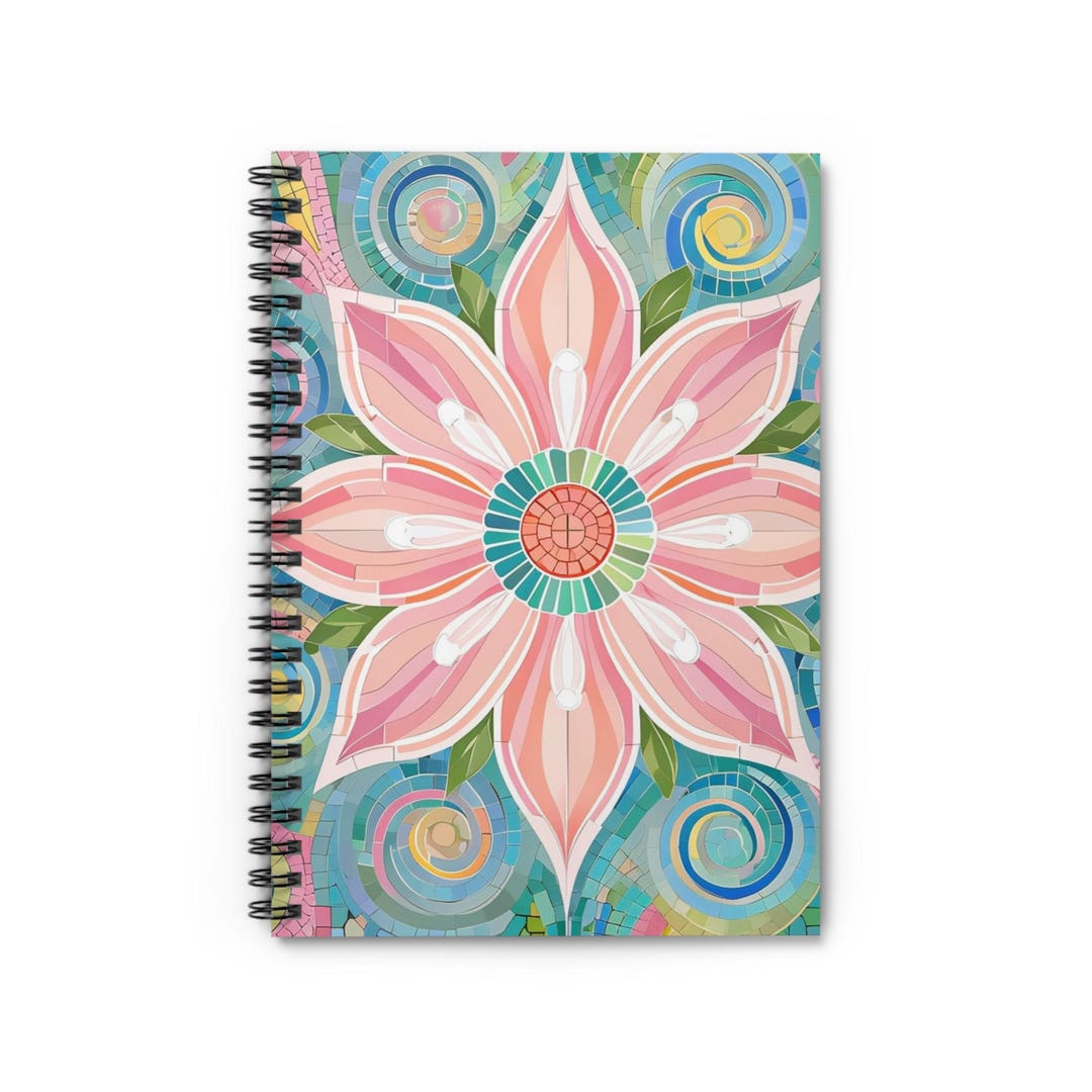 Colorful Floral Spiral Notebook, Bohemian Journal, Gift for Writers ...