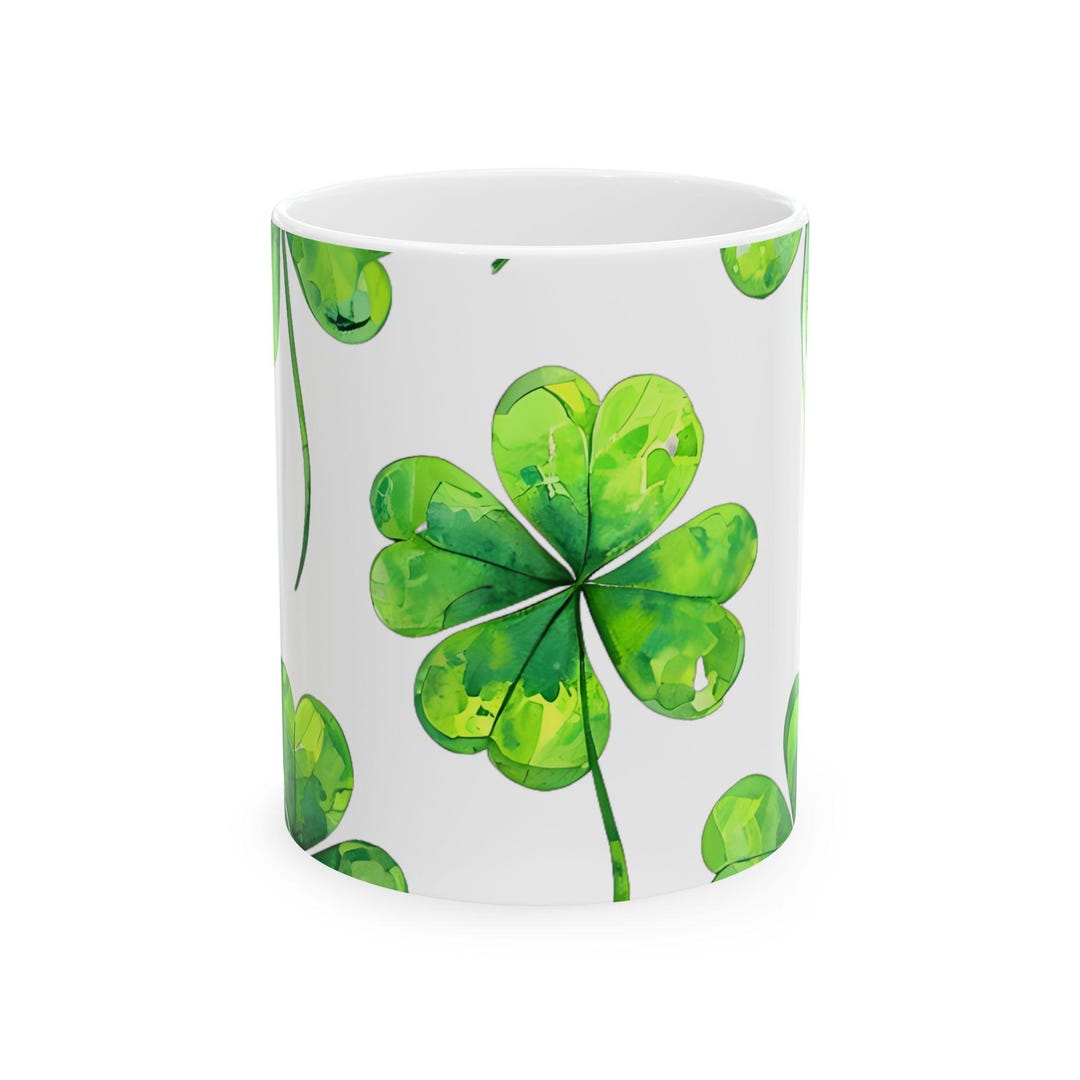 Bring a Touch of Luck to Every Sip, Shamrock Coffee Mug, 11oz & 15oz ...
