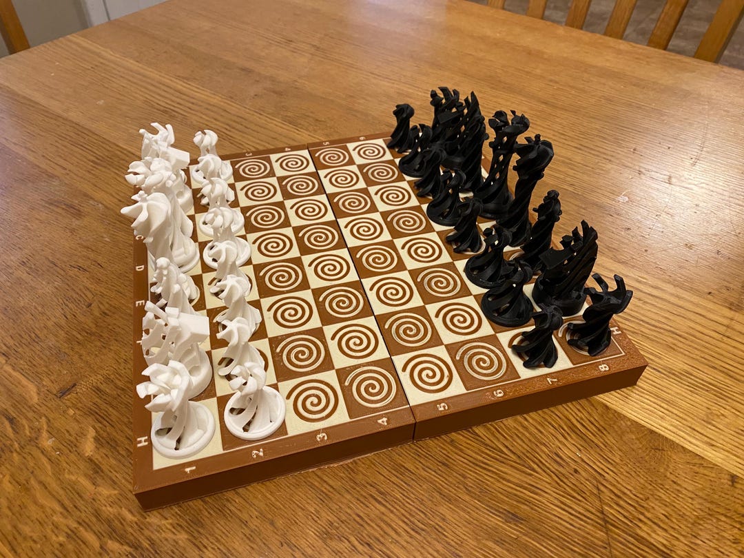 Spiral Fidget Chess Set - Etsy