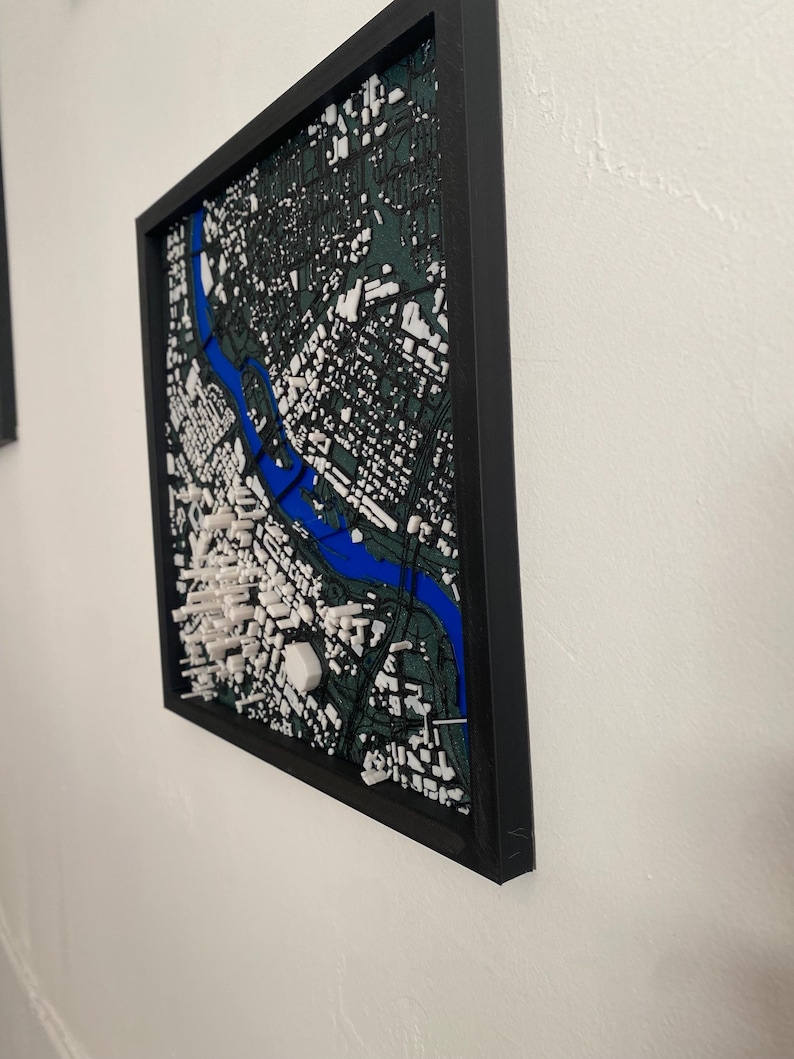 Mapa 3D de Minneapolis - Etsy España