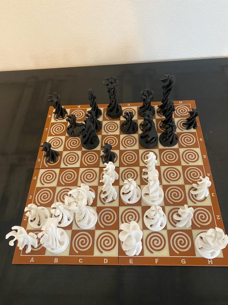 Spiral Fidget Chess Set - Etsy
