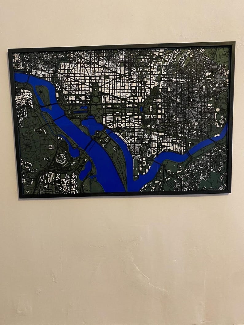 Custom 3D Map of Any City (8 Panels) - Scaled Cityscape of Every ...