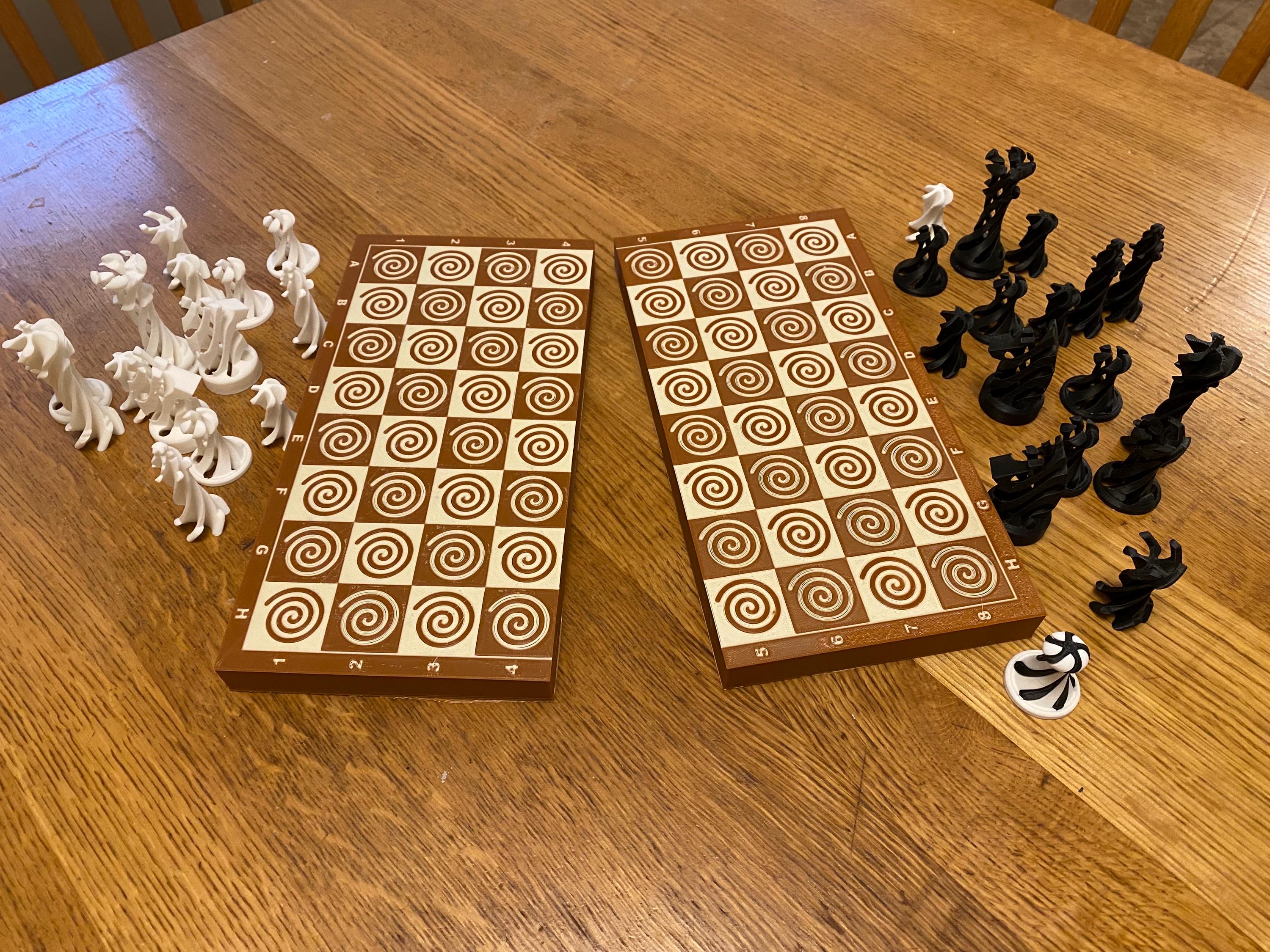 Spiral Fidget Chess Set - Etsy
