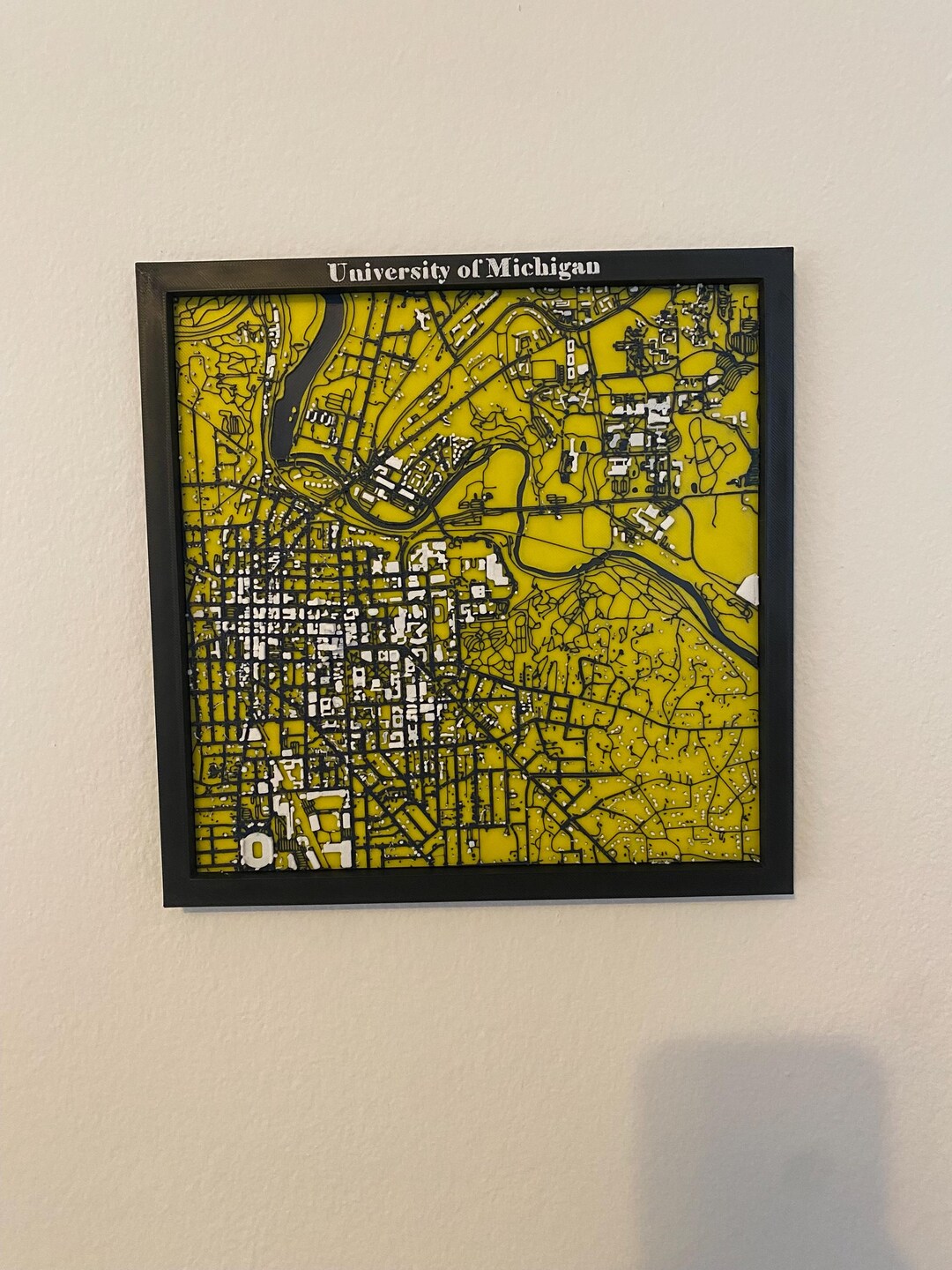 3D Map of University of Michigan | Ann Arbor - Etsy