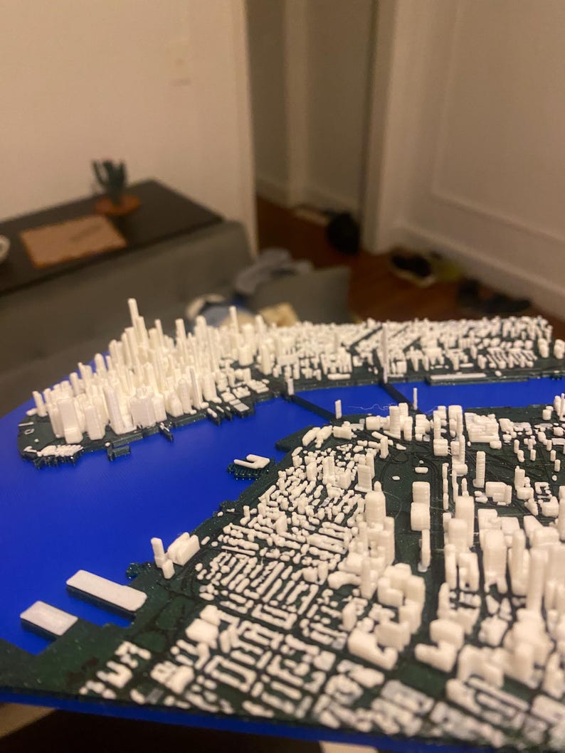 NYC 3D Map - Scaled Cityscape of Every Building and Road - Etsy