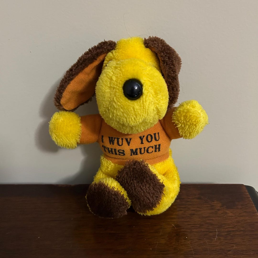 1970s Russ Wuv You Plush Dog - Etsy