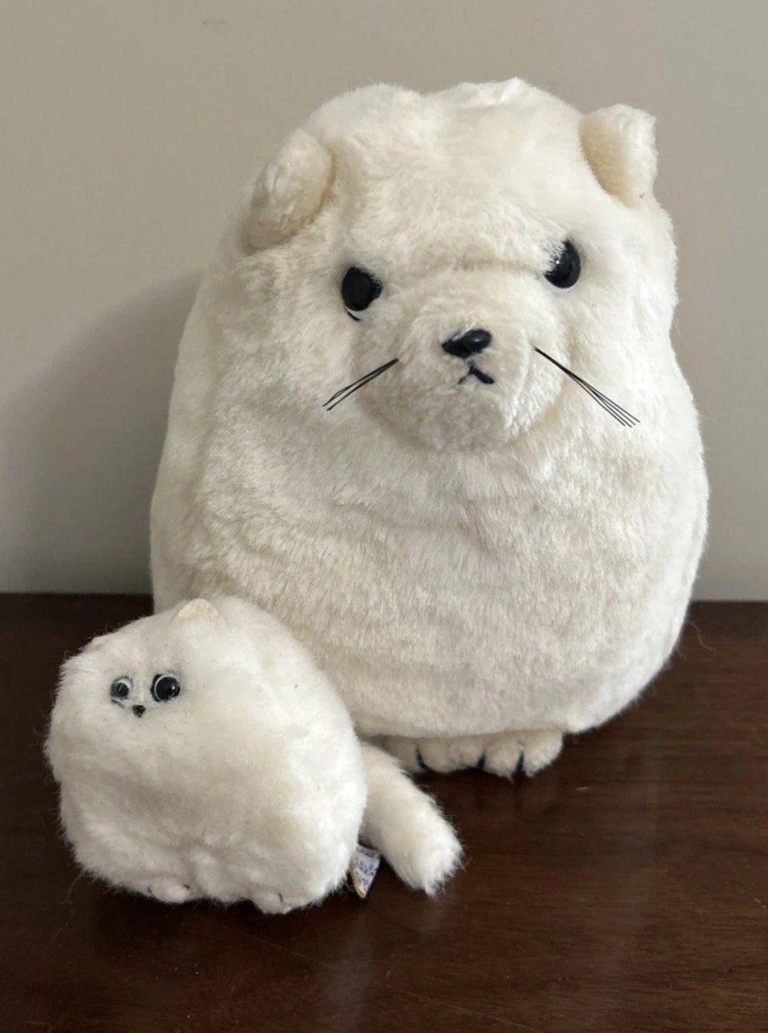2 Artists Society 1980 DAKIN White Cats Plush Japan 4" & 9" - Etsy