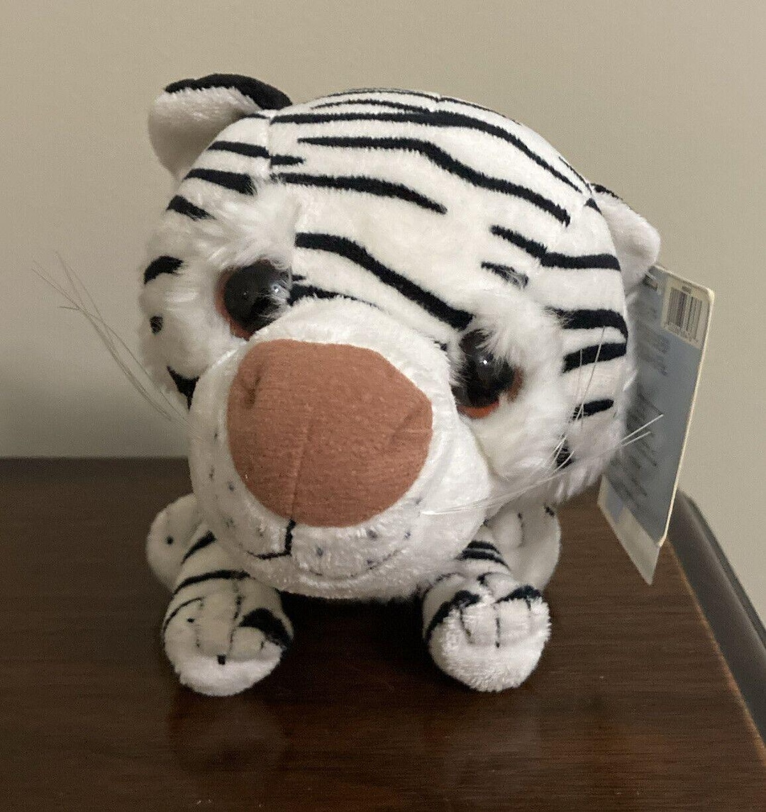 Toys R Us Big Head First White Tiger Plush Toy Stuffed Animal 2002 W ...