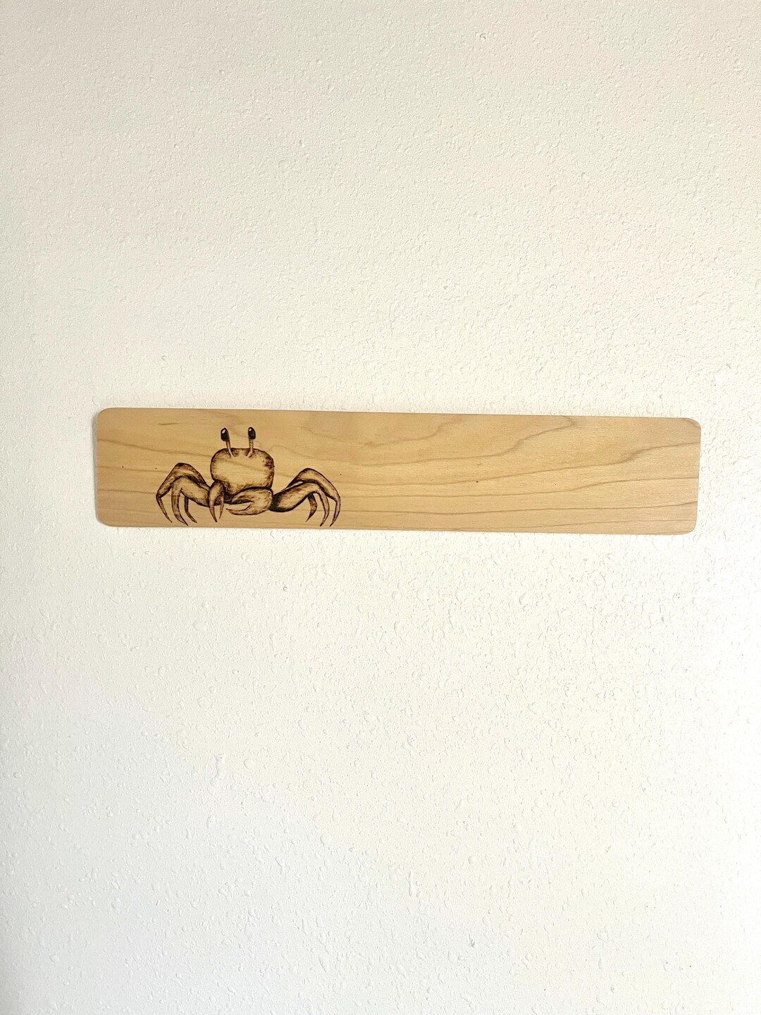 Handcrafted Minimalist Ocean-inspired Wood Burned Decor on Poplar Wood ...