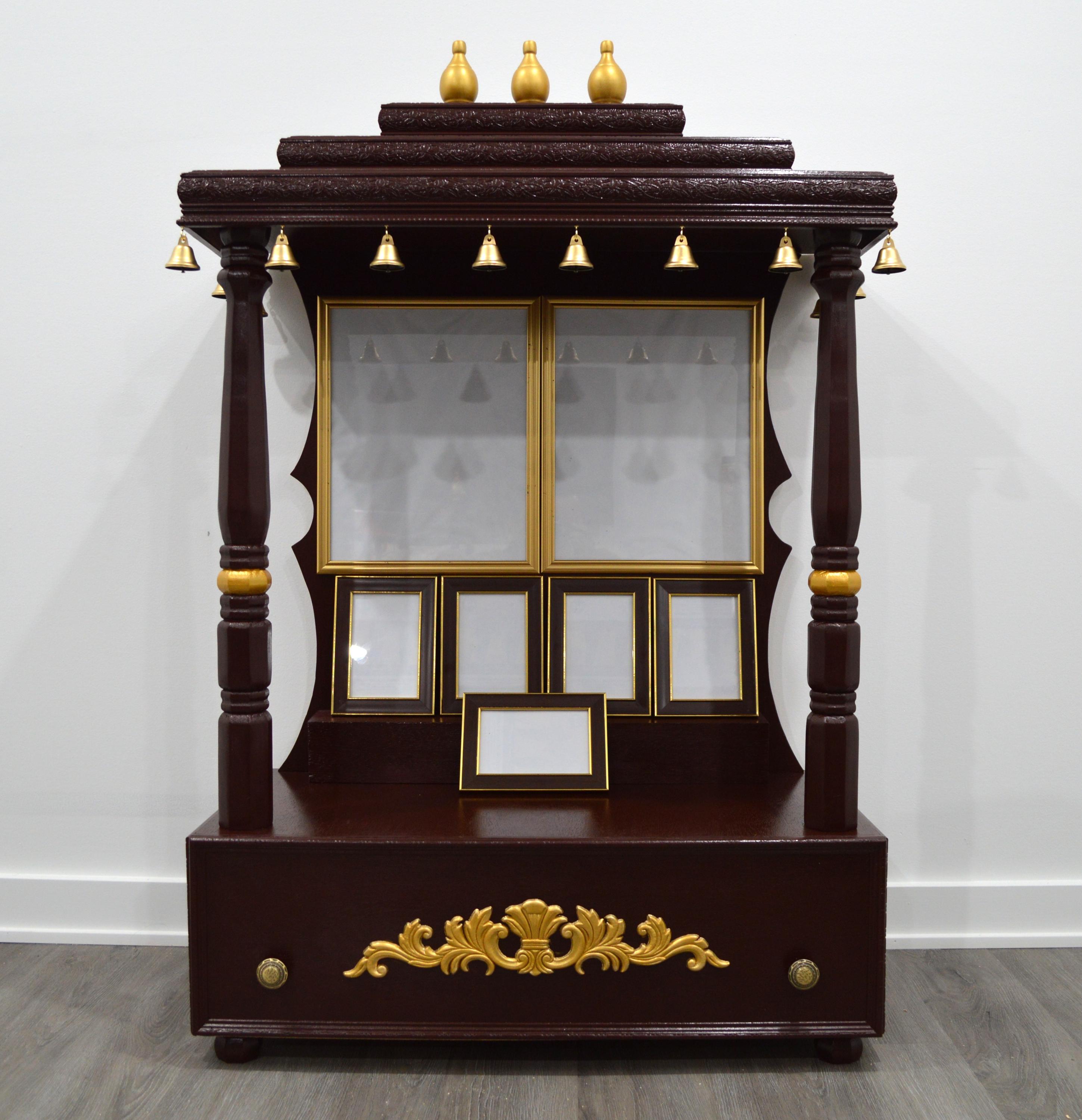 Arjitha - Open Model Puja Mandir With Bells and Storage (height: 48 ...