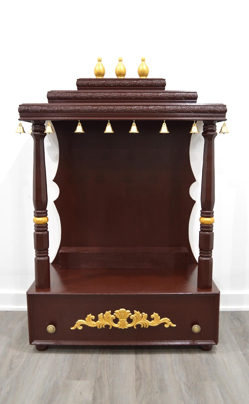 Arjitha - Open Model Puja Mandir With Bells and Storage (height: 48 ...