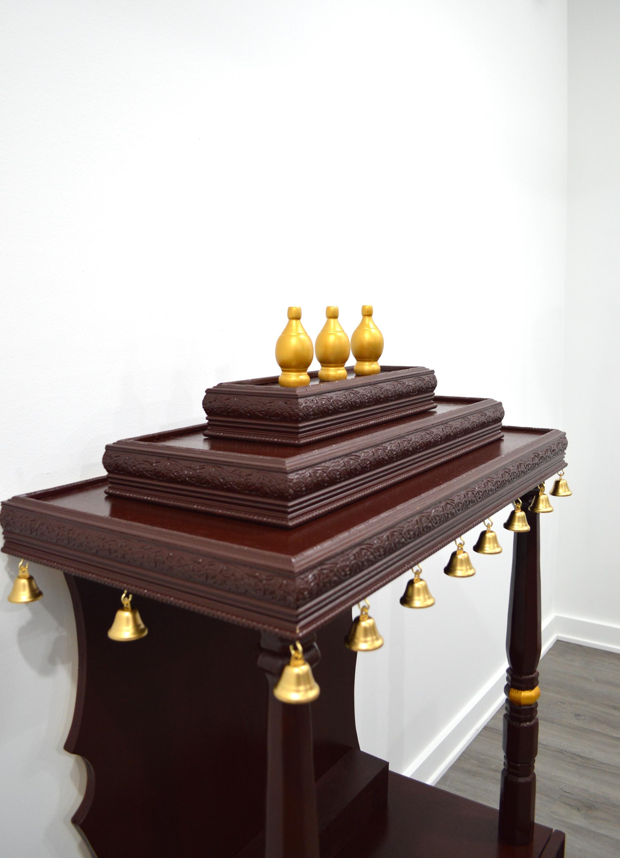 Arjitha - Open Model Puja Mandir With Bells and Storage (height: 48 ...
